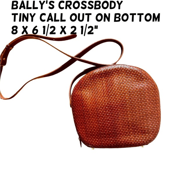 Bally | Bags | Ballys Leather Woven Cross Body Bag In Chestnut Brown ...